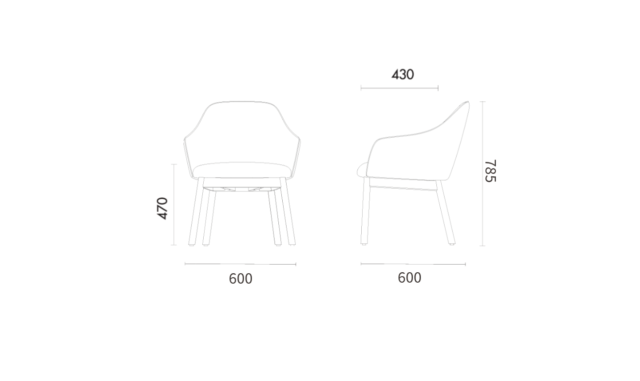Lord Pod Chair / Wooden Base