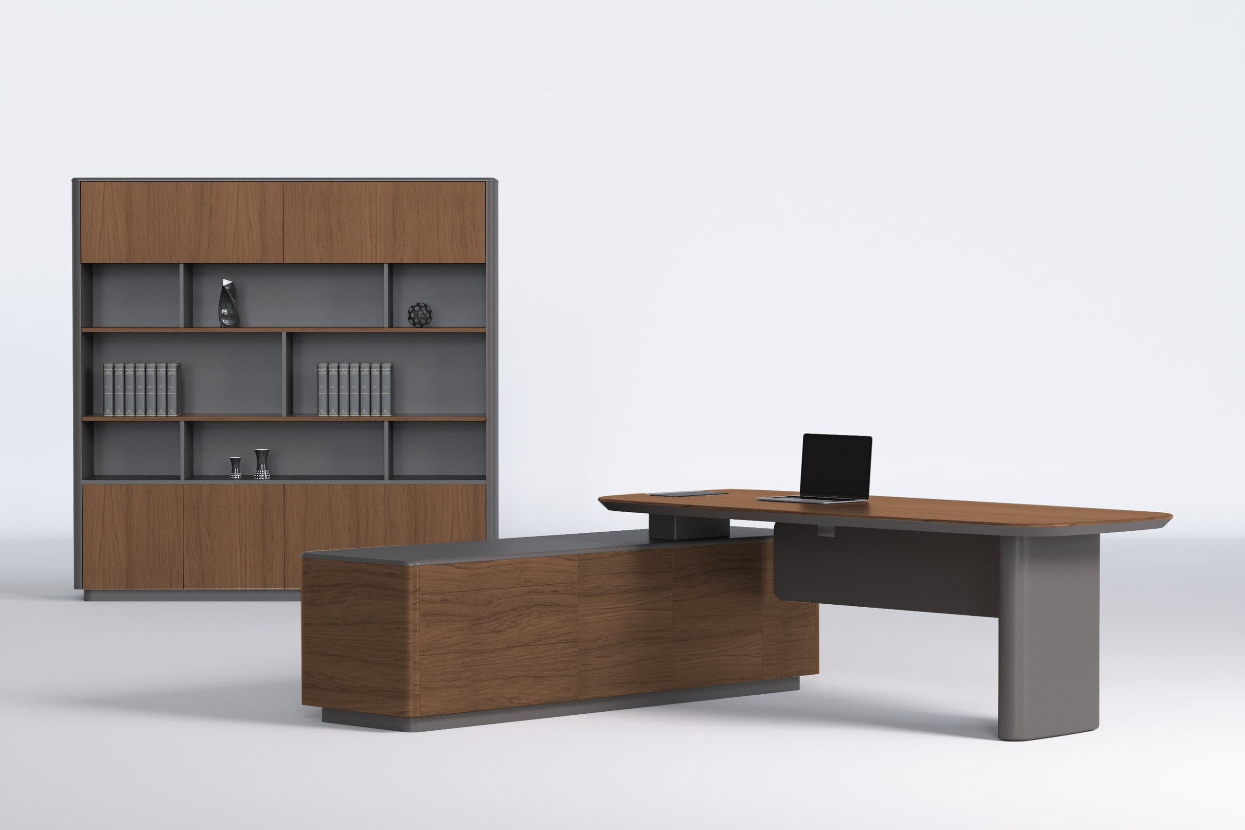 Pebble Executive Desk/ P desktop with Cabinet | Grado Design