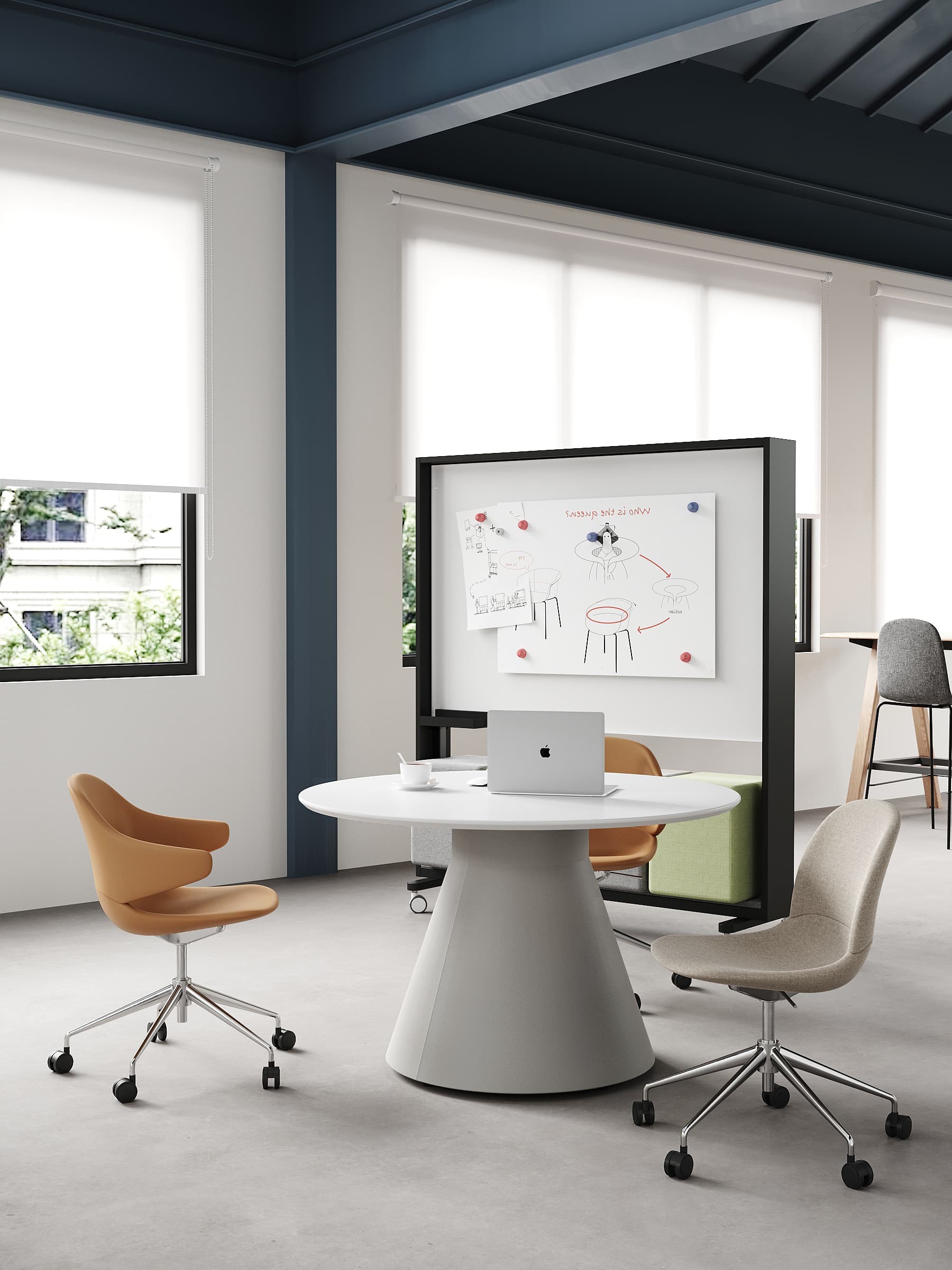 Hug Chair/5-star Al-Alloy base-with casters